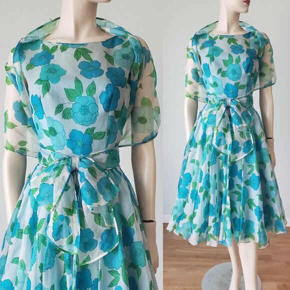 Scaasi | Dresses | Vintage 96s Arnold Scaasi Layered Silk Organza Dress ...